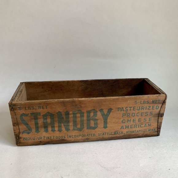 Accents | Standby Minneapolis Seattle 5 Lb Cheese Box Wooden Vintage ...